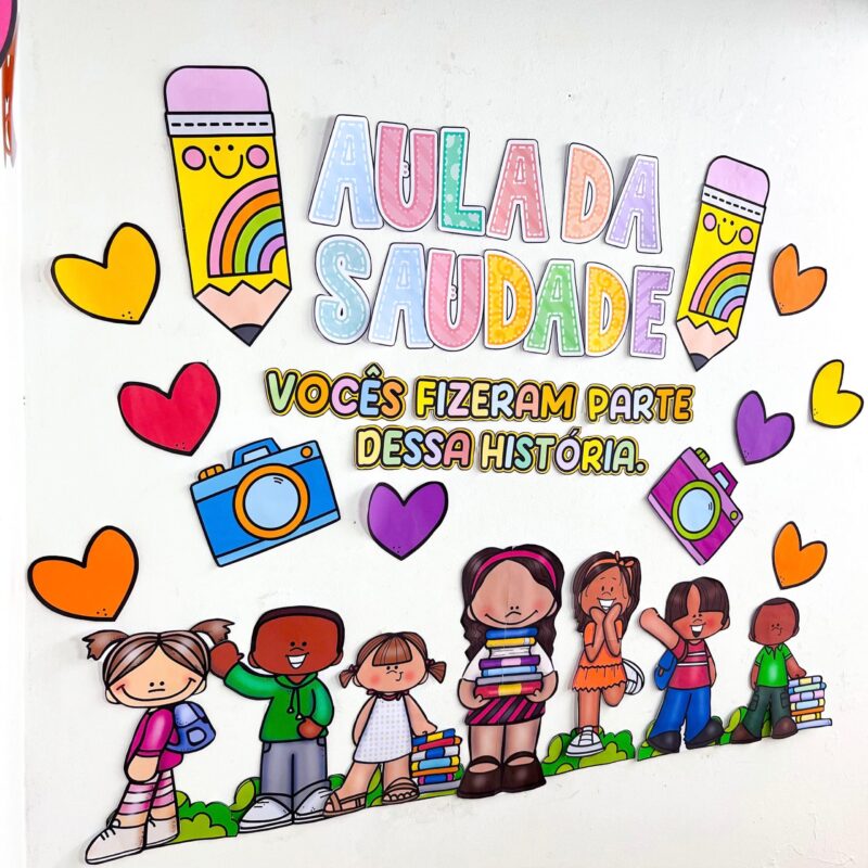 Painel - Aula da saudade - Lojinha Didaticalizando